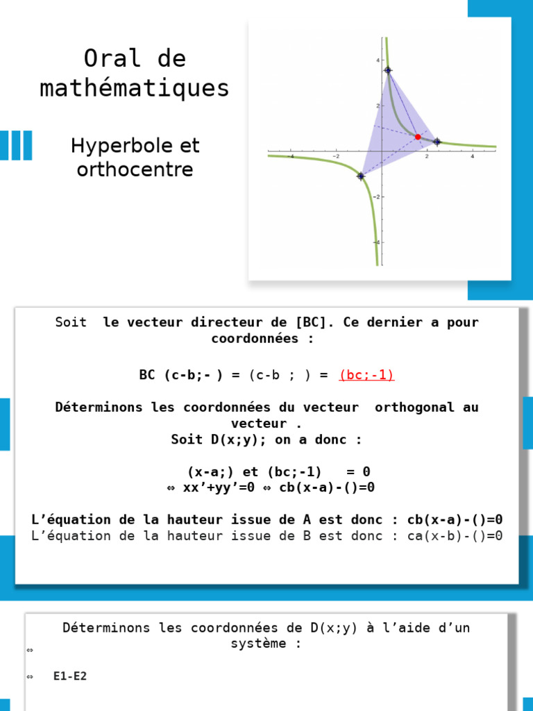 Hyperbole Et Orthocentre | PDF