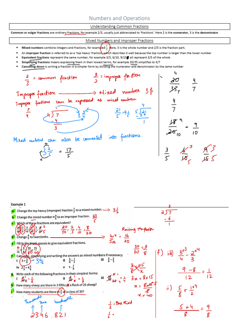 Numbers and Operations O Level 2021-2022 | PDF | Numbers | Mathematics