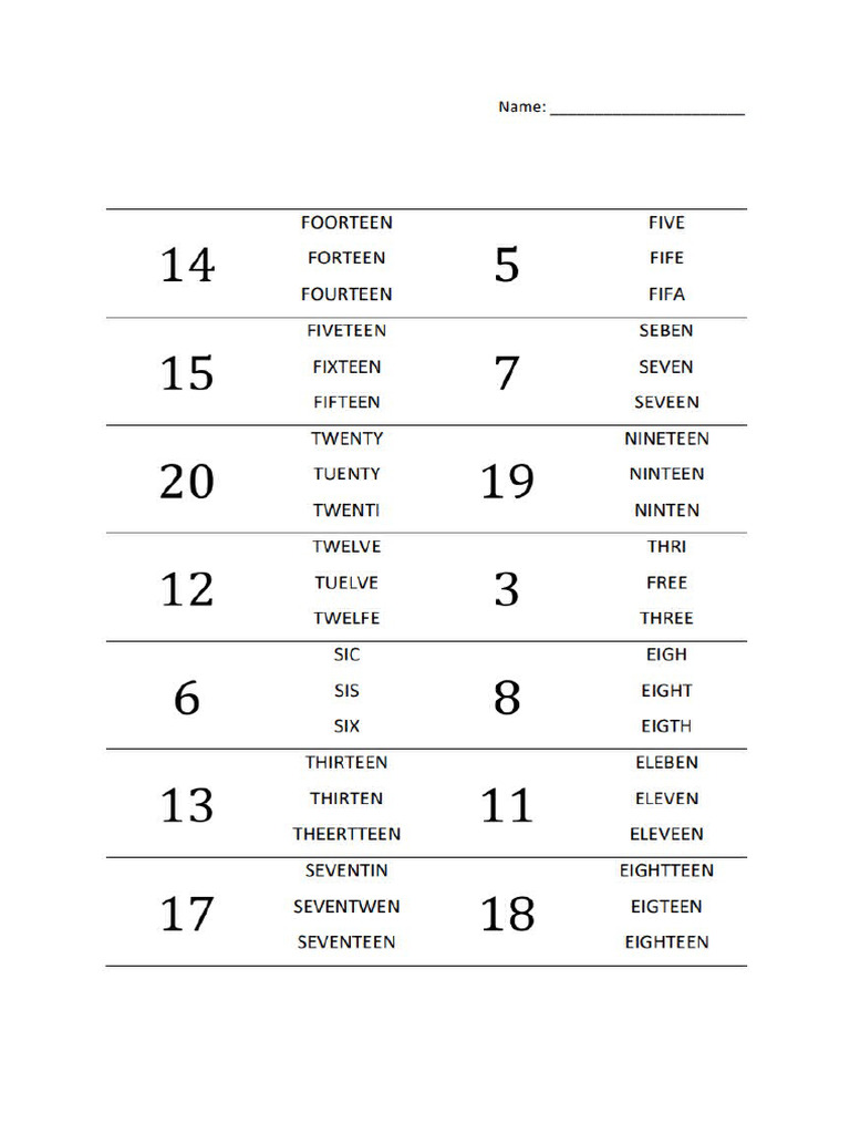 Numbers 11-20 - How Many | PDF