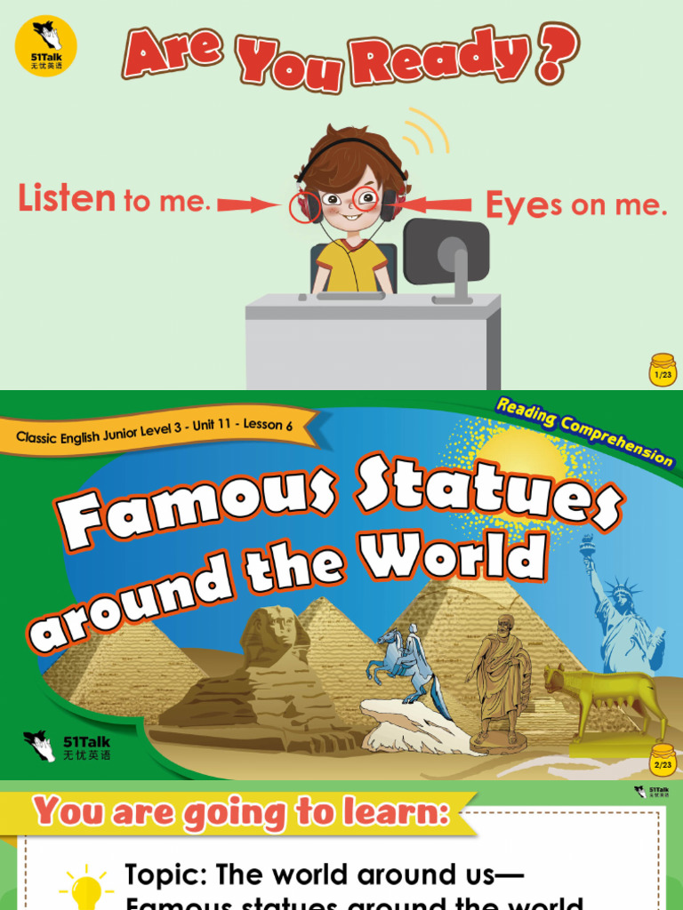 Level 3 - Unit 11 - Lesson 6 - Famous Statues Around The World | PDF