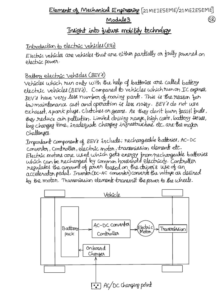 Notes Ime Module 3 - Mobility Technology | PDF