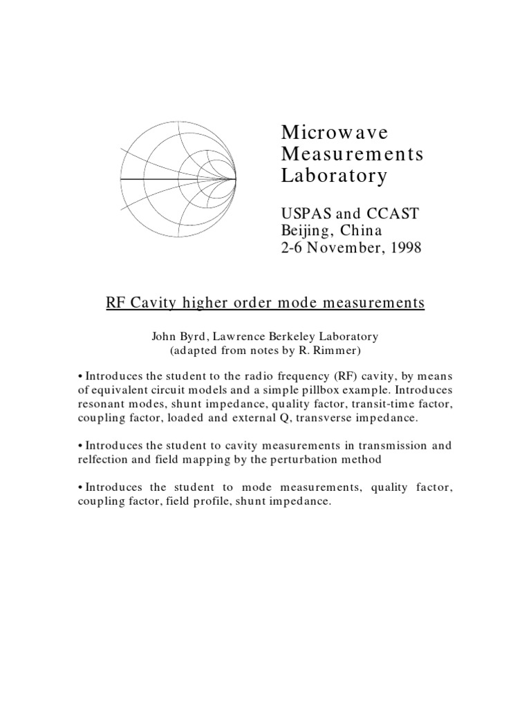Cavity Meas Byrd | PDF | Electrical Impedance | Normal Mode