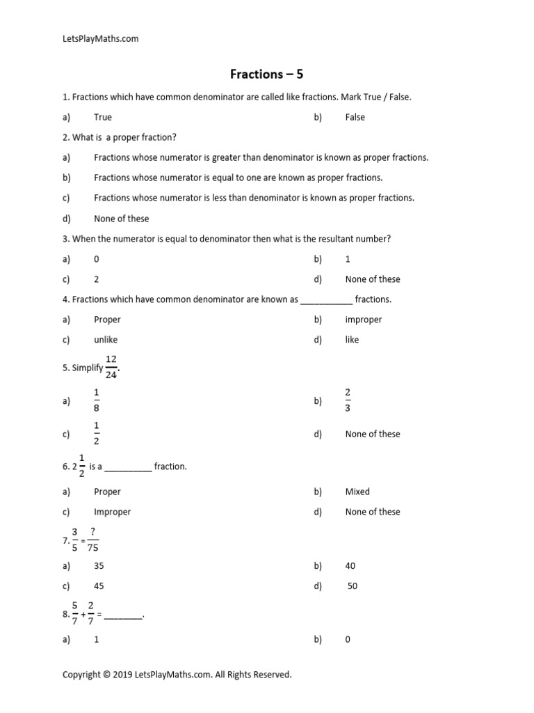 Fraction 5 | PDF