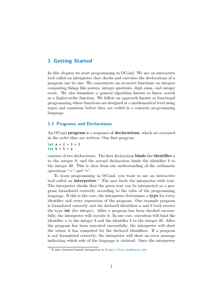 Chapter 1 (Getting Started) | PDF | Boolean Data Type | Function (Mathematics)