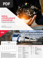 GST Compliance Calendar 2025-2026 | PDF | Government Of India | Taxes