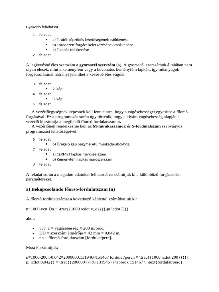 Gyakorló Feladatsor Válasz | PDF