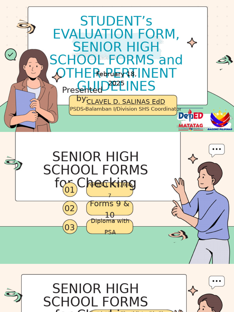 Senior High School Evaluation Forms Guide | PDF