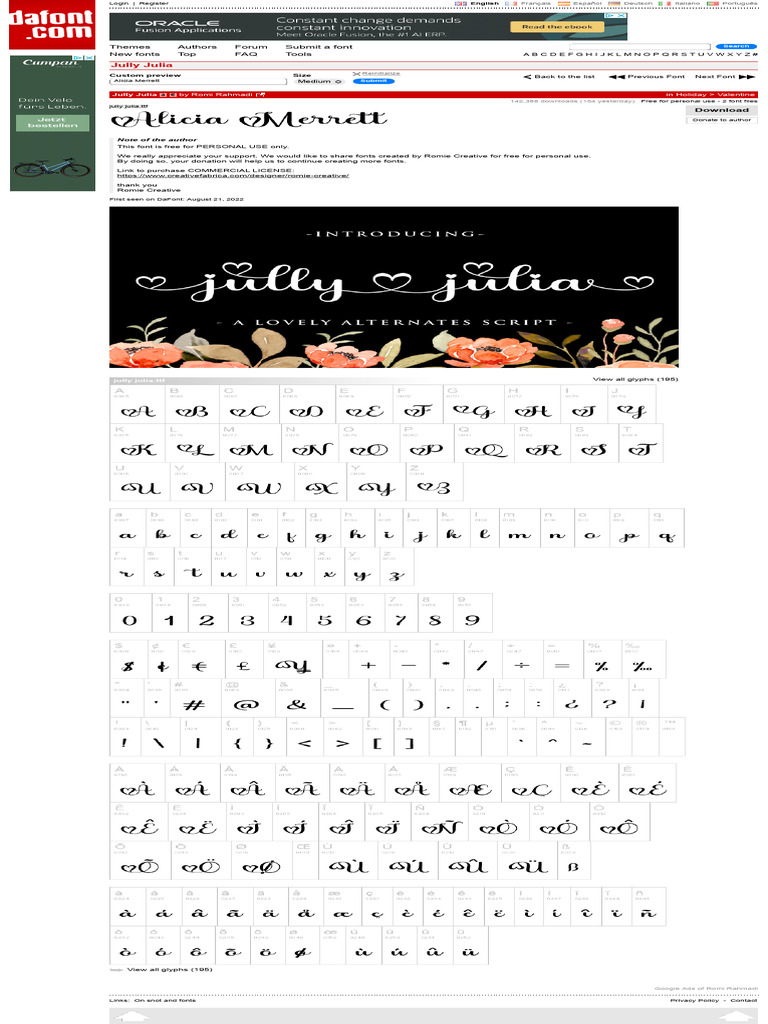 Jully Julia Font | PDF