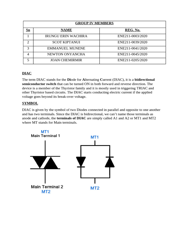 Understanding DIAC Functionality and Use | PDF | Ac Power | Diode