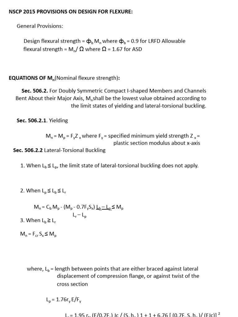 2. Steel Beam - Design for Flexure | PDF | Bending | Buckling