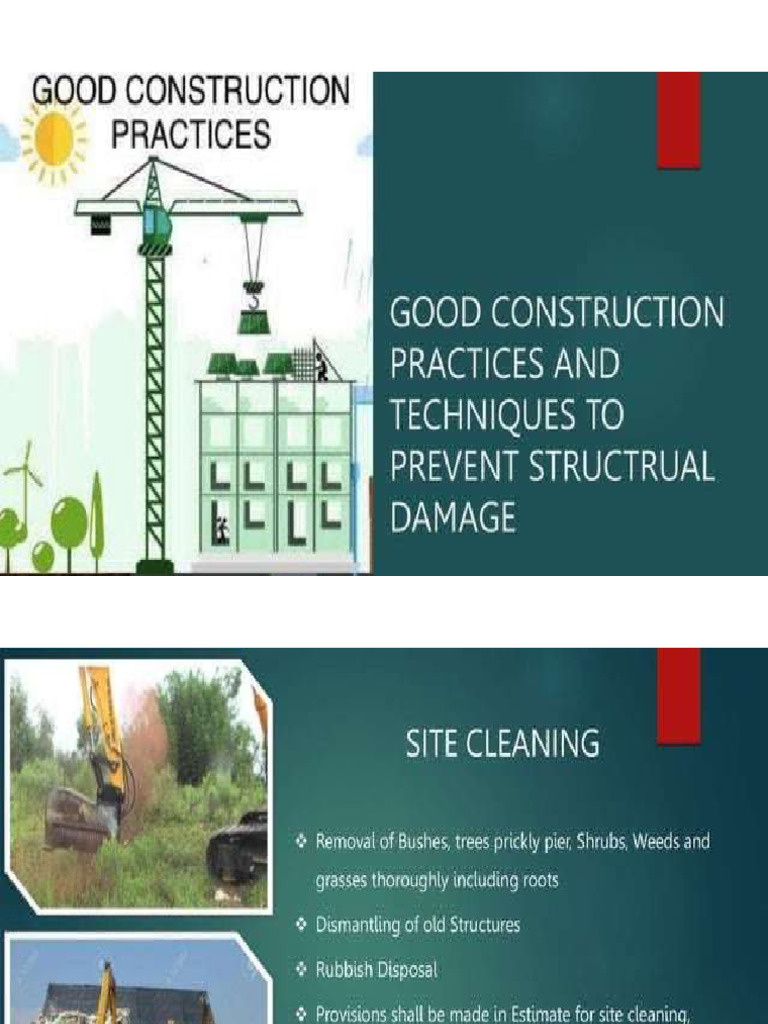 Good Construction Practice | PDF