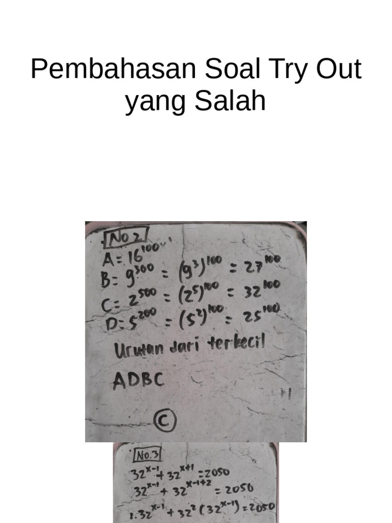 Pembahasan Soal Try Out Yang Salah | PDF