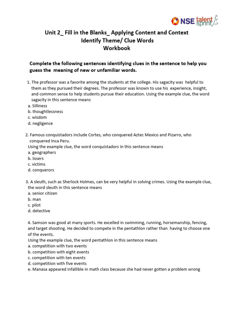 Session_4_Workbook-__Identify_Theme__Clue_Words | PDF