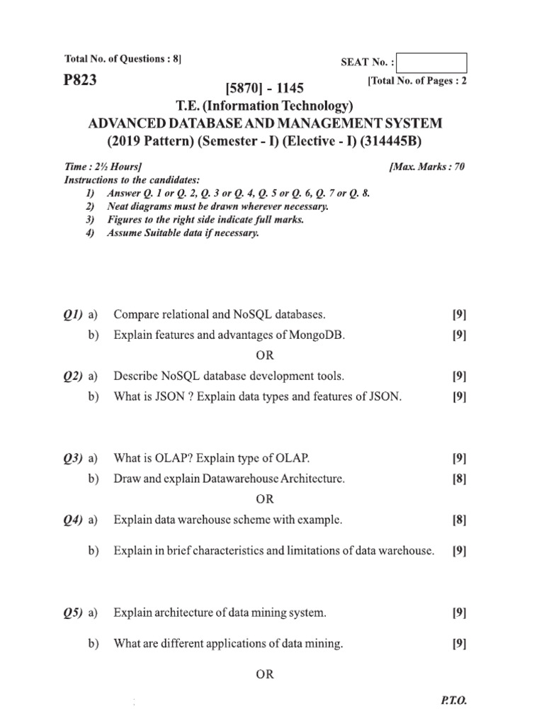 Adbms Paper | PDF