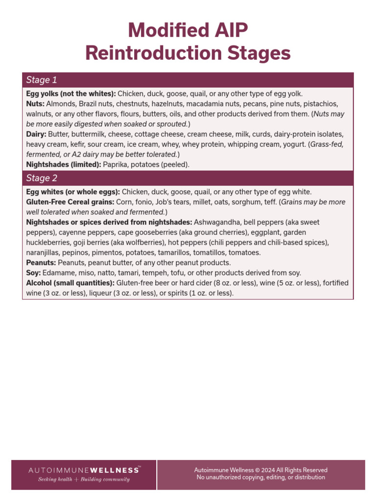 AIP - Reintroduction Stages | PDF