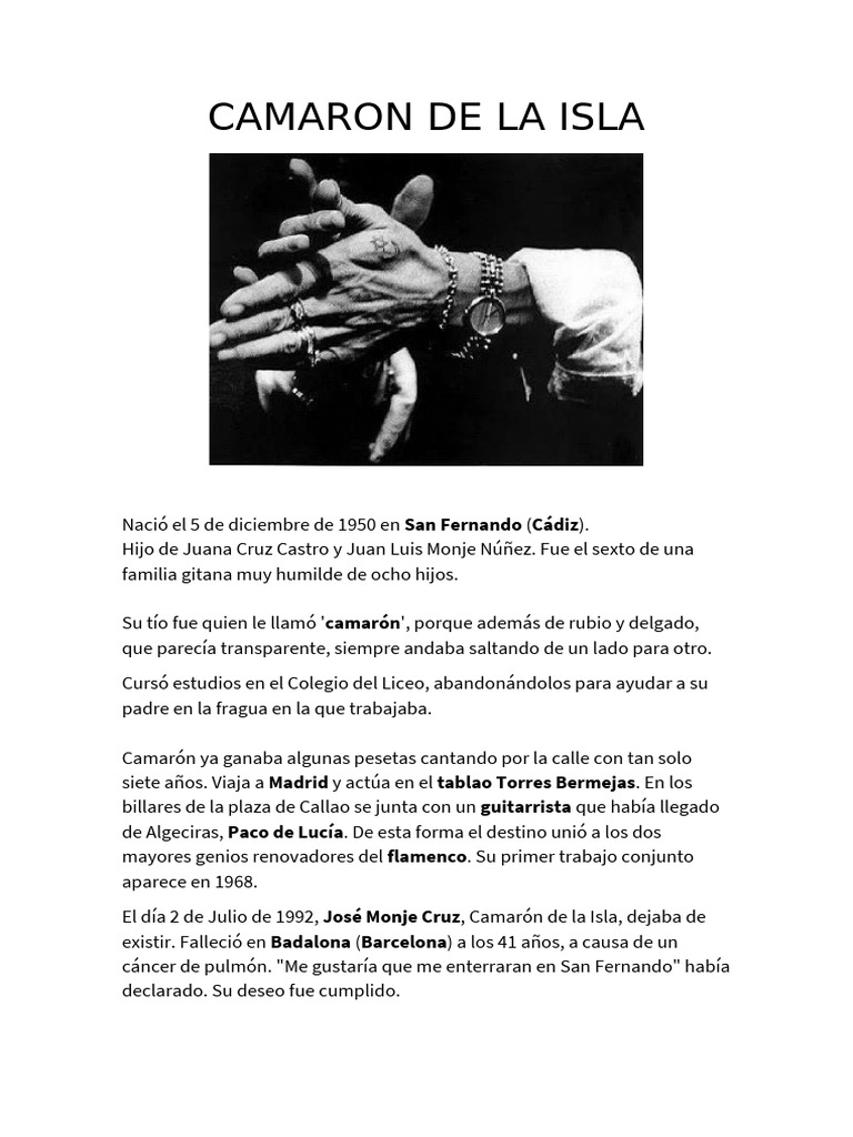 Camaron de La Isla | PDF