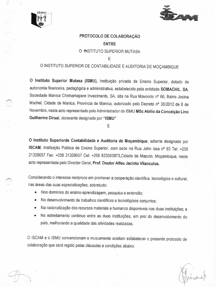 Instituto Superior Mutasa | PDF