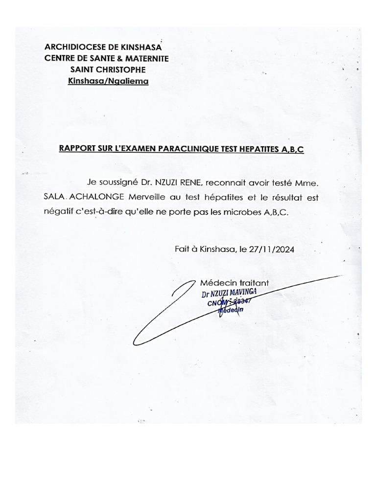 examen hépatite 01 | PDF