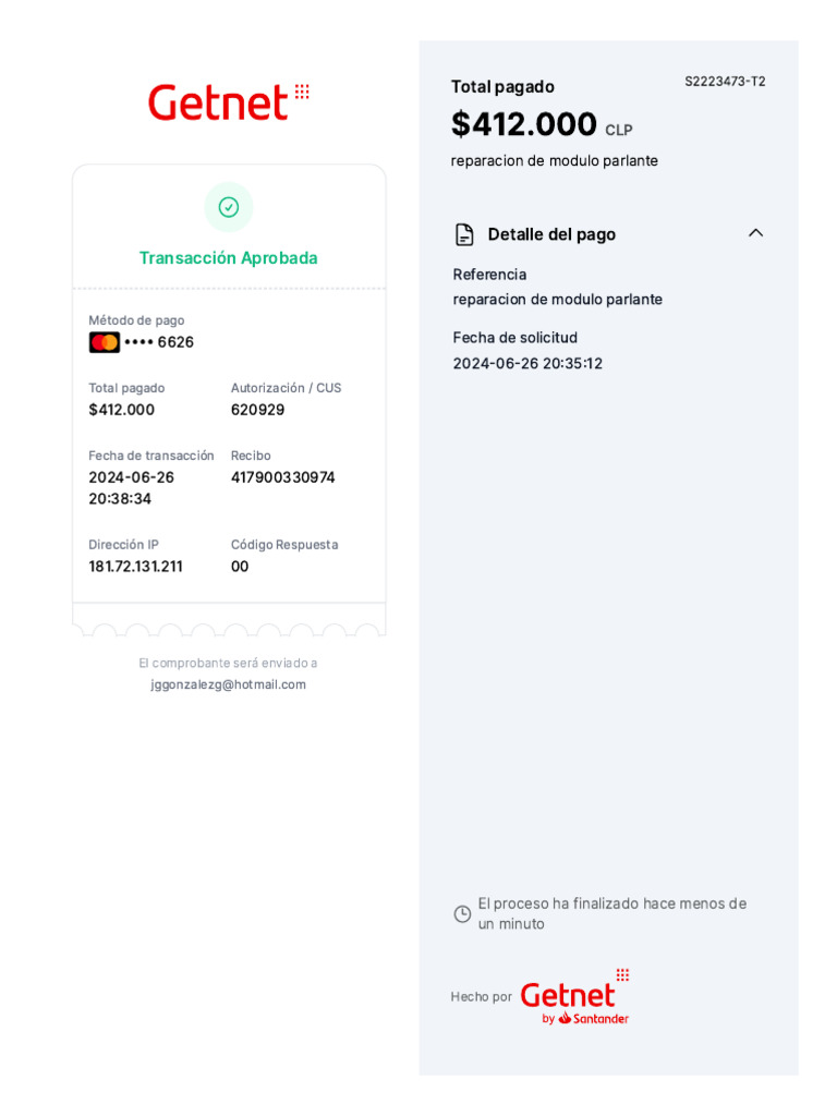 AYA PRODUCCIONES Y LK - Getnet Checkout | PDF