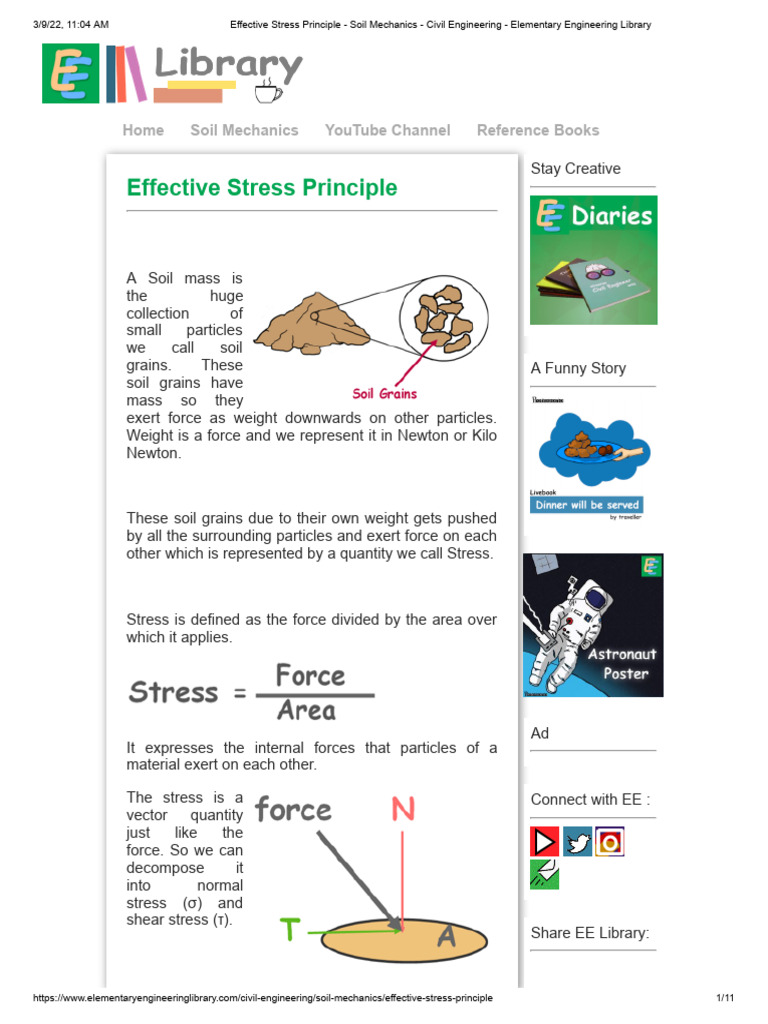 Effective Stress Principle in Soil Mechanics | PDF | Stress (Mechanics ...