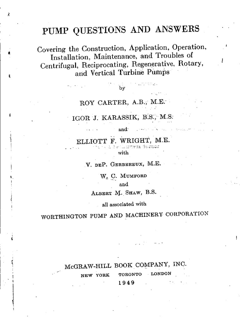 Pump Book - Q&A | PDF