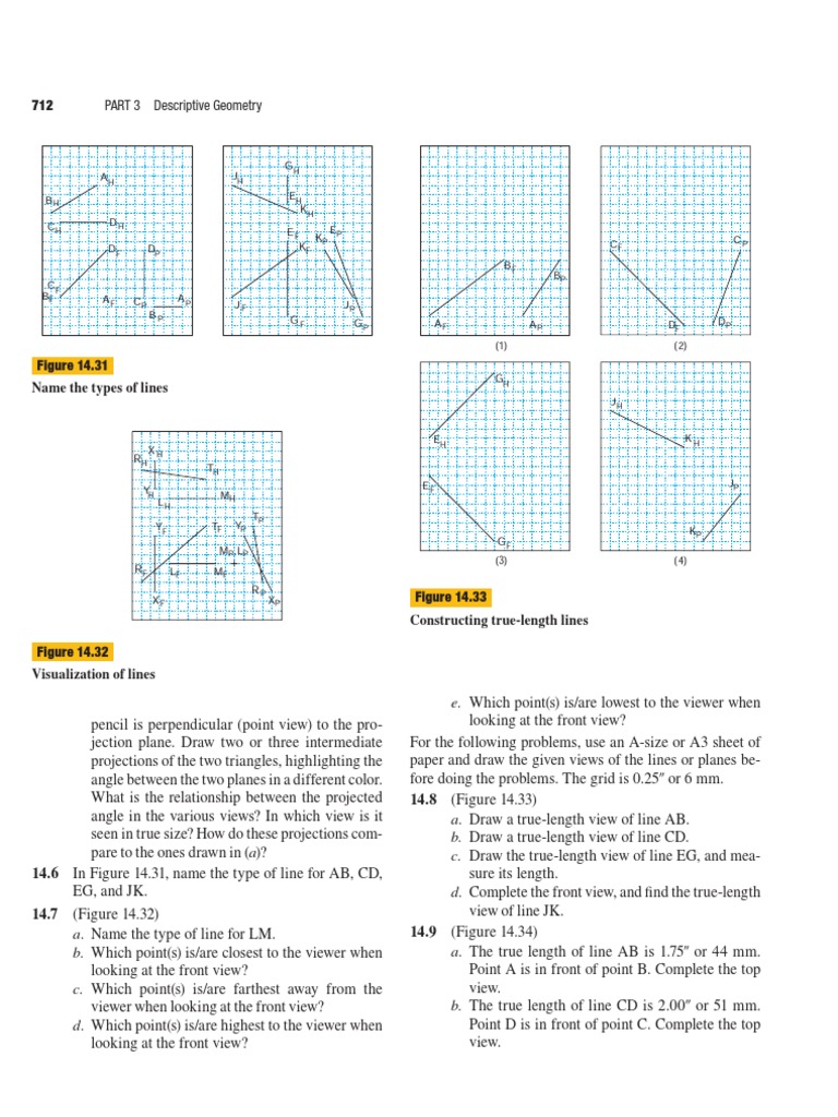 Visualizing Lines and Planes in Descriptive Geometry | PDF | Classical ...