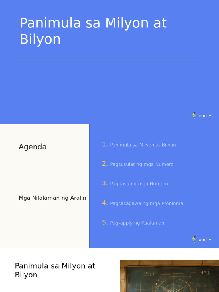 Slide_Panimula sa Milyon at Bilyon.pptx | PDF