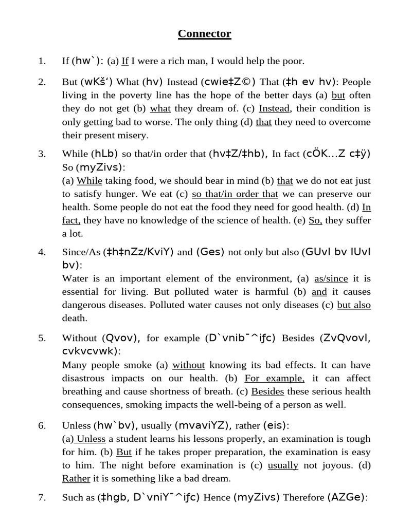 Connector Rules and Example | PDF