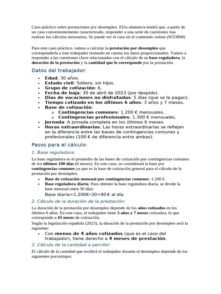 Uf0342 Ej 7 Plinio | PDF | Desempleo | Empleo