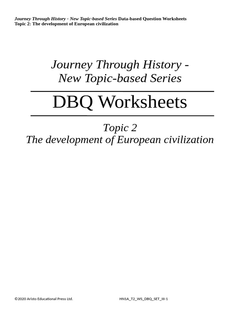 Hn1a t2 Ws DBQ Set III Te | PDF | Feudalism | Middle Ages