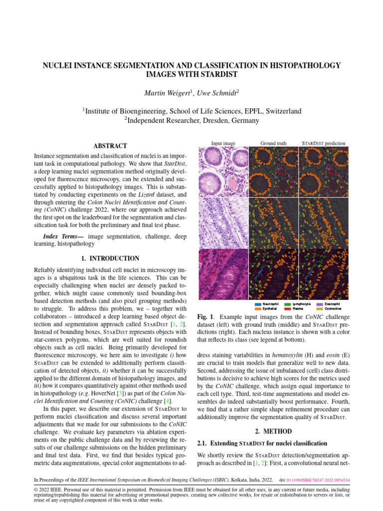 Stardist Paper For Project | PDF | Image Segmentation