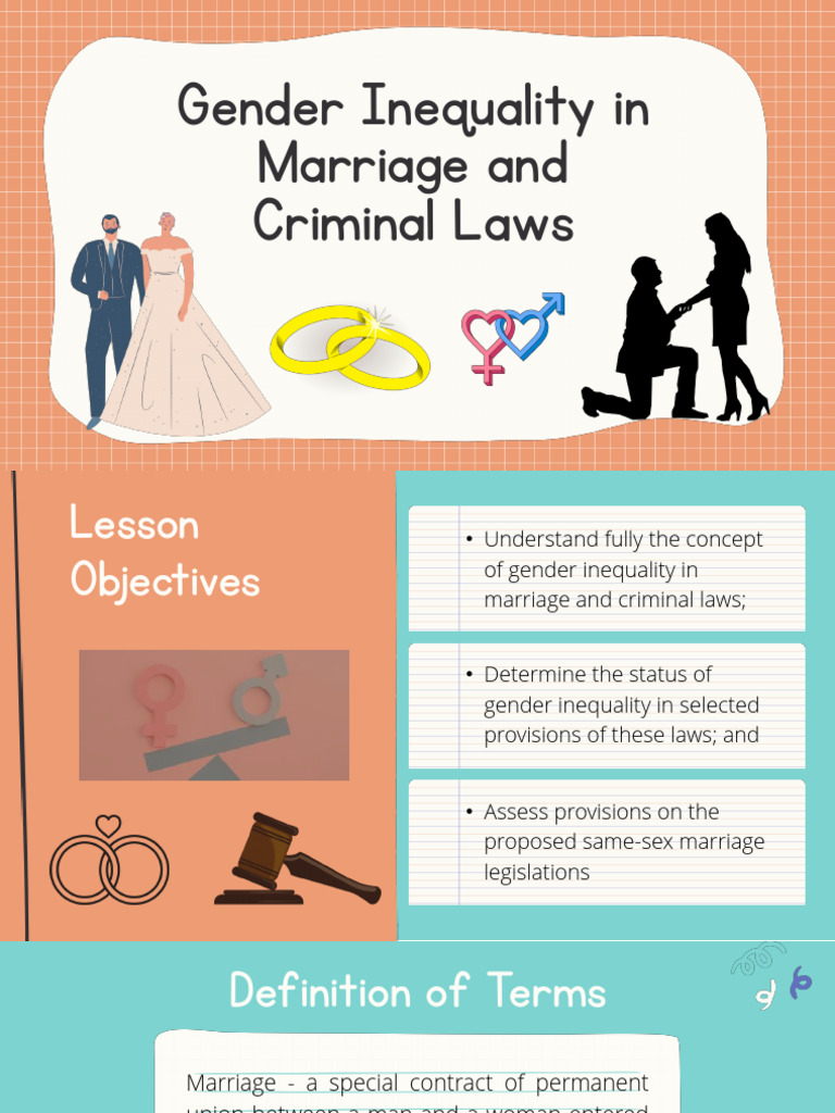 Gender Inequality in Marriage Laws | PDF | Husband | Marriage