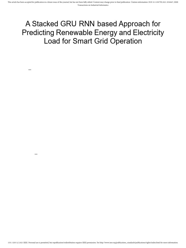 A Stacked GRU-RNN-Based Approach for Predicting Renewable Energy and ...