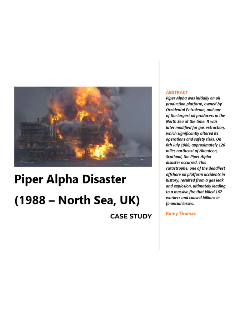 Piper Alpha Disaster: Causes and Impact | PDF