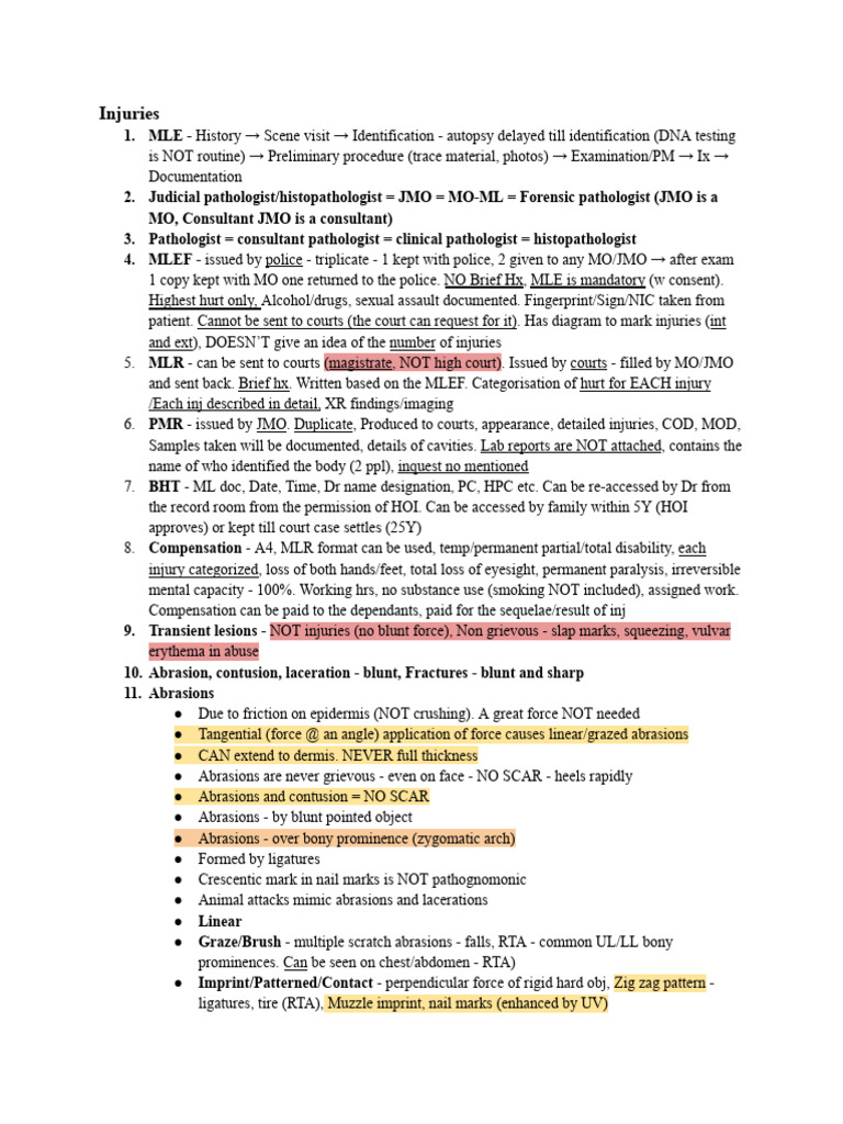 Forensic Injury Documentation Guide | PDF | Abdomen | Medical Specialties