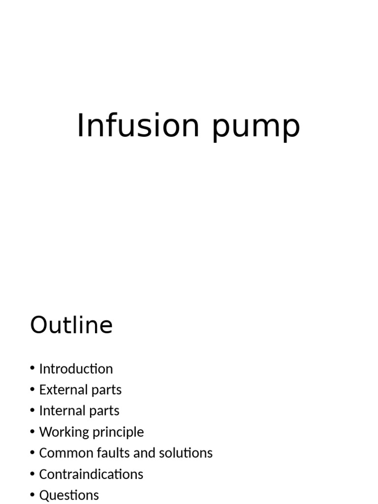 Infusion Pump Overview and Guidelines | PDF | Syringe | Pump