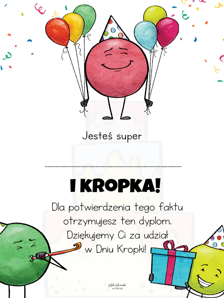 Dyplom Dzień Kropki | PDF