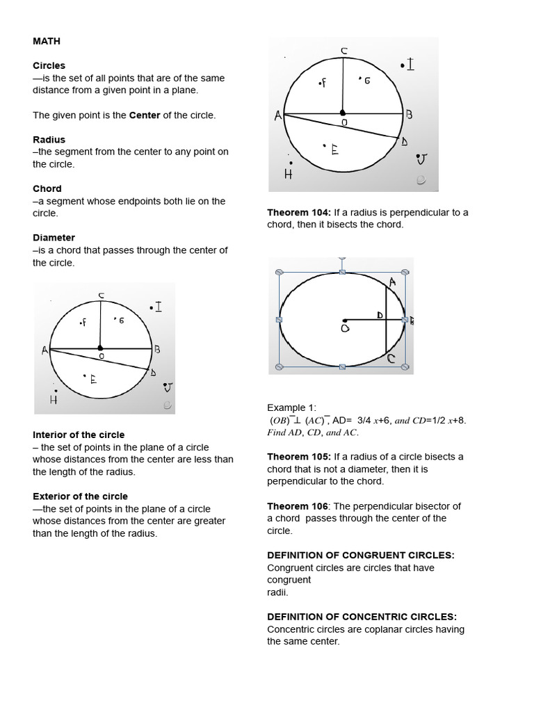 Congruent and Concentric Circles Explained | PDF