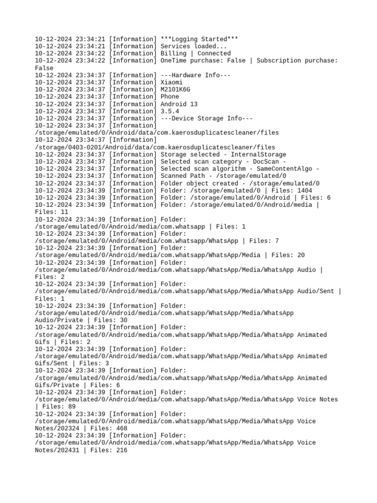 Log | PDF | Computer File | Directory (Computing)