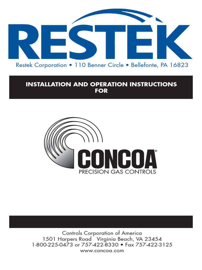 Regulators - Installation and Operation Instructions | PDF | Valve | Leak