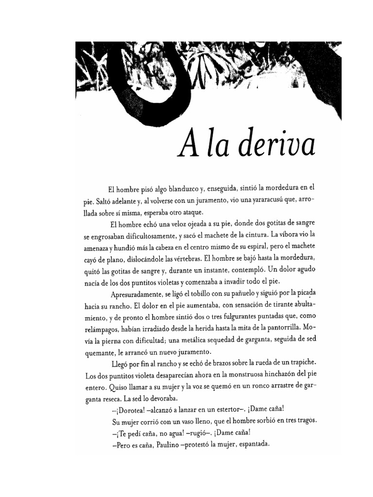 A La Deriva-Horacio Quiroga | PDF