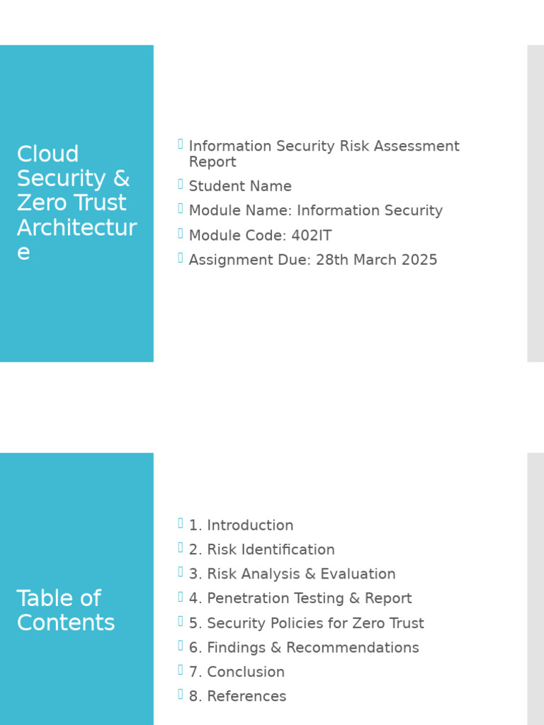 Cloud Security Zero Trust Presentation | PDF | Security | Computer Security