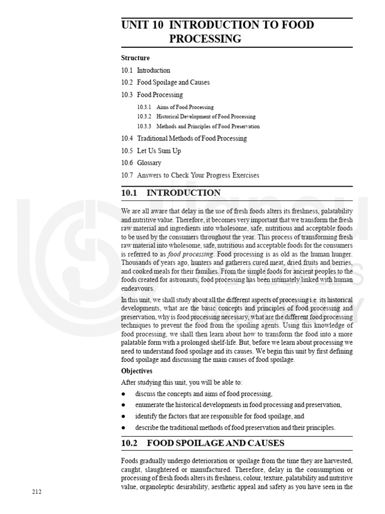 FOOD PROCESSING | PDF | Food Preservation | Food Processing