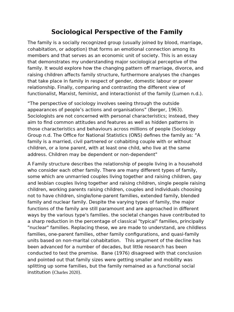 Sociological Insights on Family Dynamics | PDF | Family | Sociology