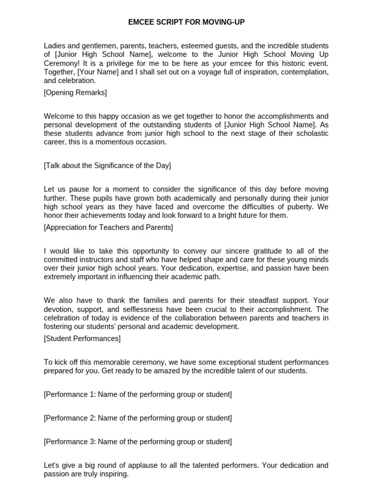 Emcee Script For Moving-Up | PDF | Courage