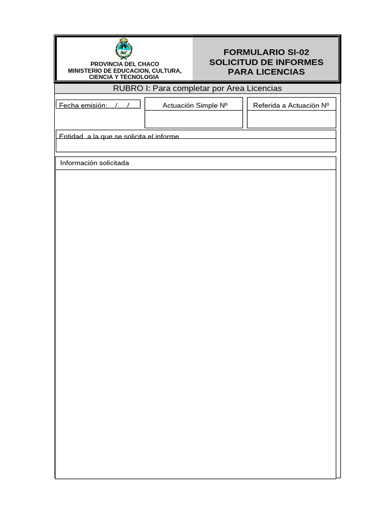 43-Formulario-Solicitud de Informes | PDF