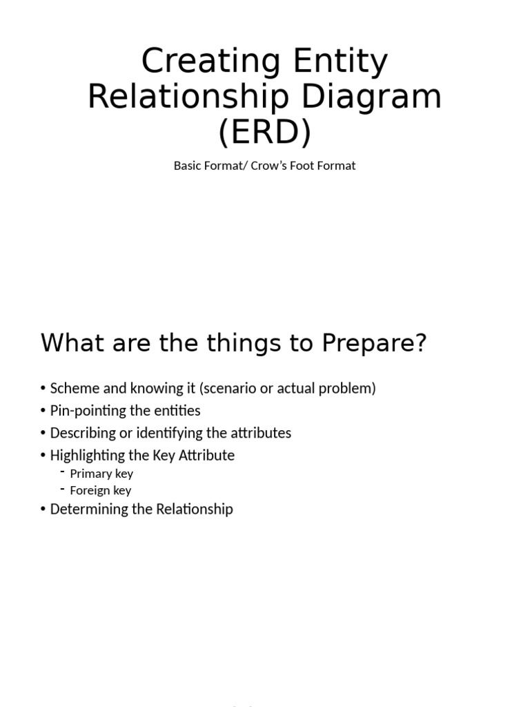 Lecture 4 Creating Entity Relationship Diagram ERD (1) | PDF ... Lecture 4 Creating Entity Relationship Diagram ERD (1) | PDF ...