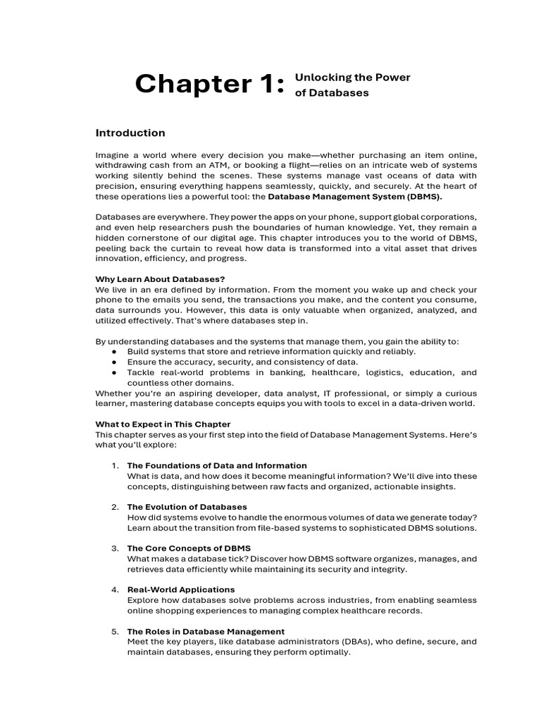Chapter 1 Basic Concepts of Database Management System | PDF | Databases | Relational Database