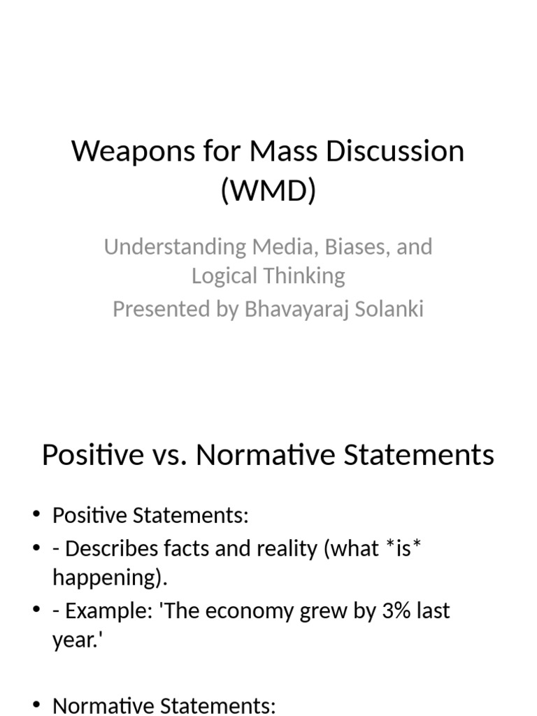 WMD Presentation | PDF