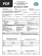 Mechanical Permit Form | PDF | Elevator | Manufactured Goods